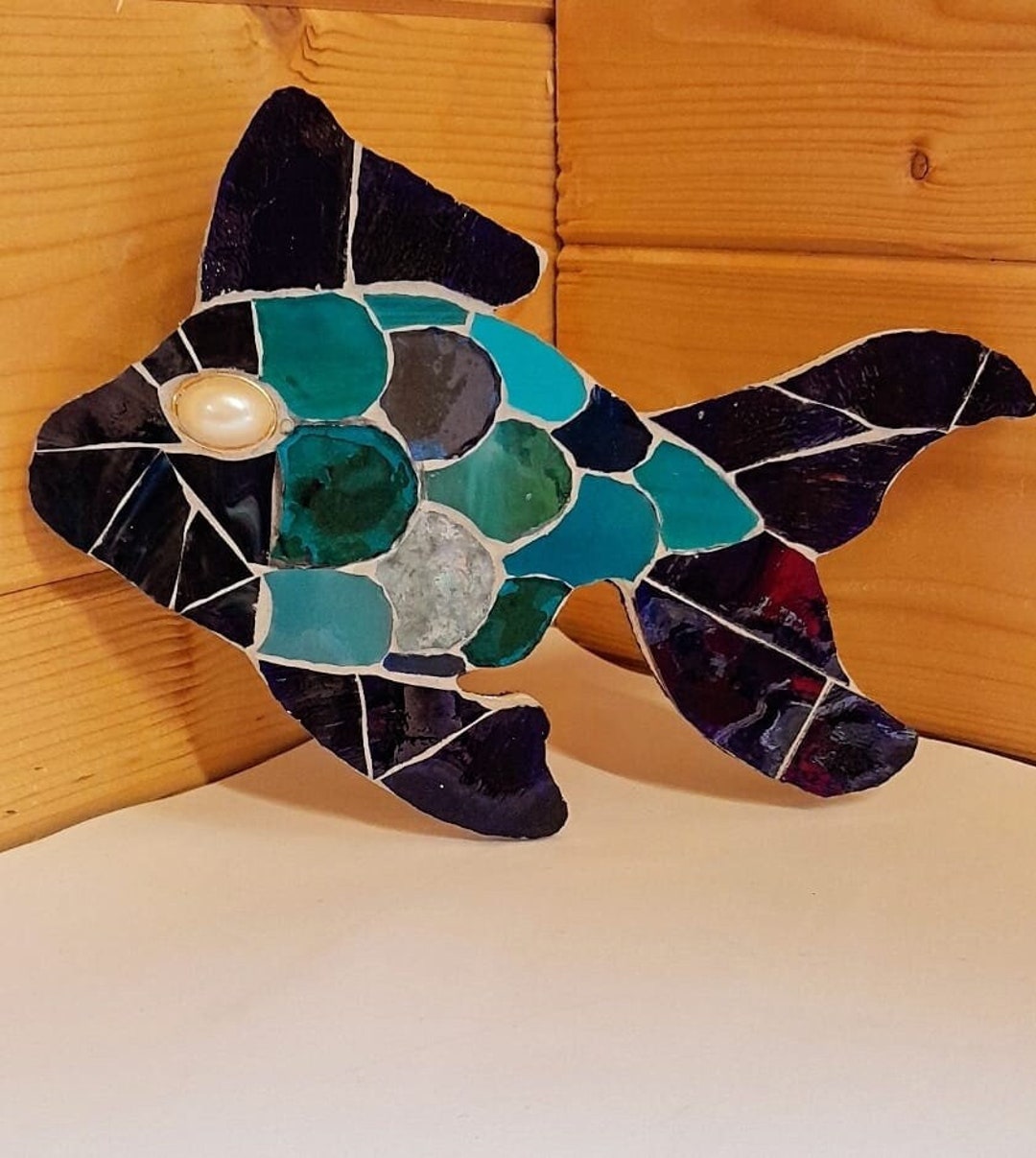 Blue Mosaic Fish - Etsy