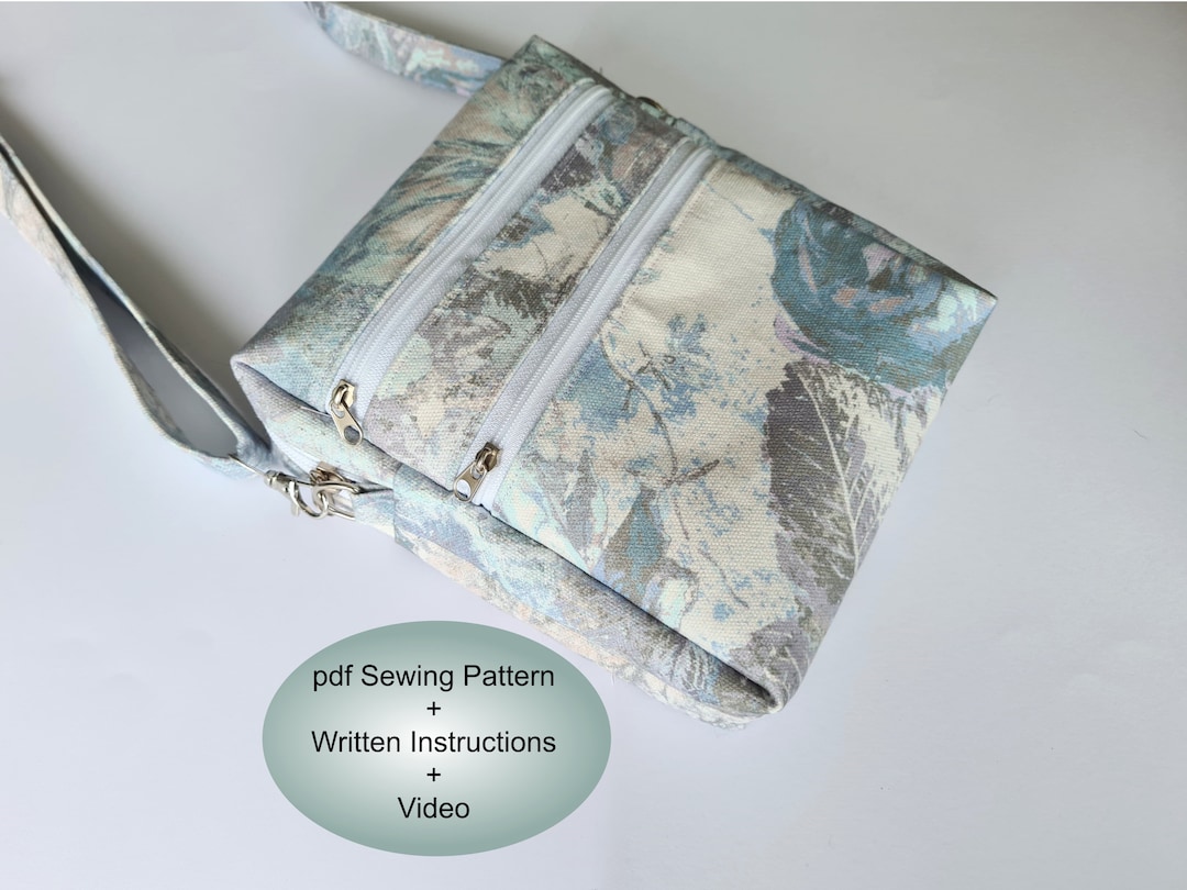 Zippered Crossbody Bag Sewing Pattern: Minimalist Style With Video - Etsy