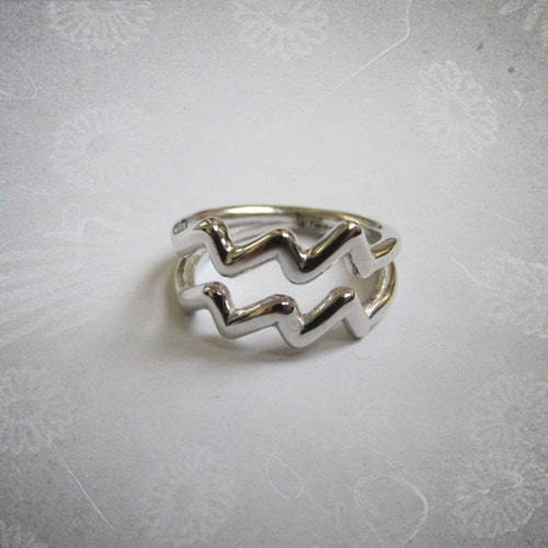 Aquarius Ring Horoscope Zodiac Ring Zodiac Sign Ring - Etsy