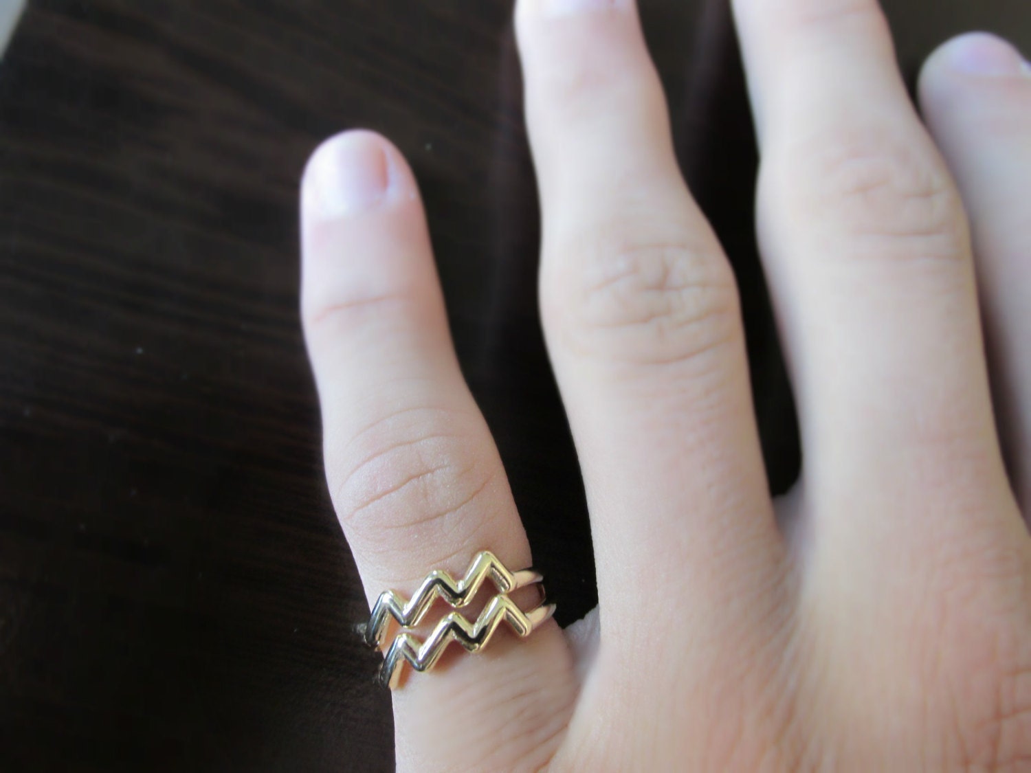 Aquarius Ring Horoscope Zodiac Ring Zodiac Sign Ring | Etsy