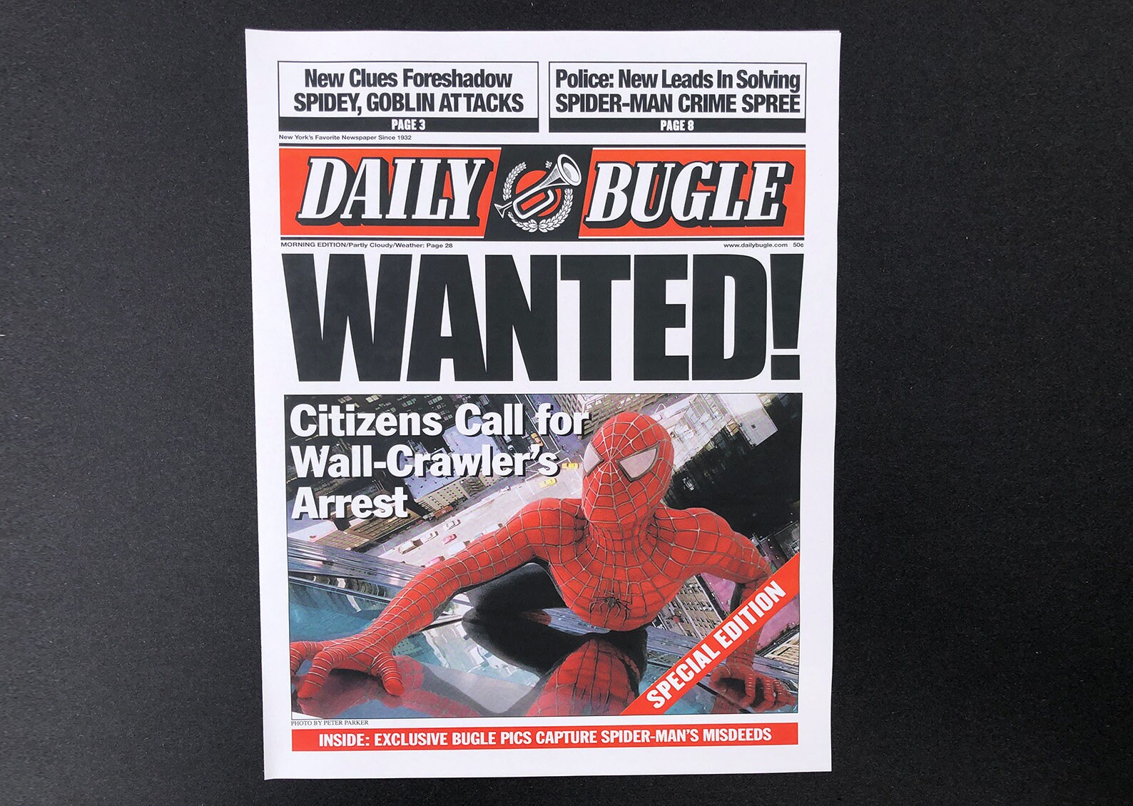 Duda Con Coleccionable Periodicos Del Daily Bugle Spiderman, 45% OFF