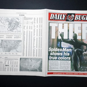 Daily Bugle THIEF Spider-man 3 Full-size Newspaper Replica Tobey ...