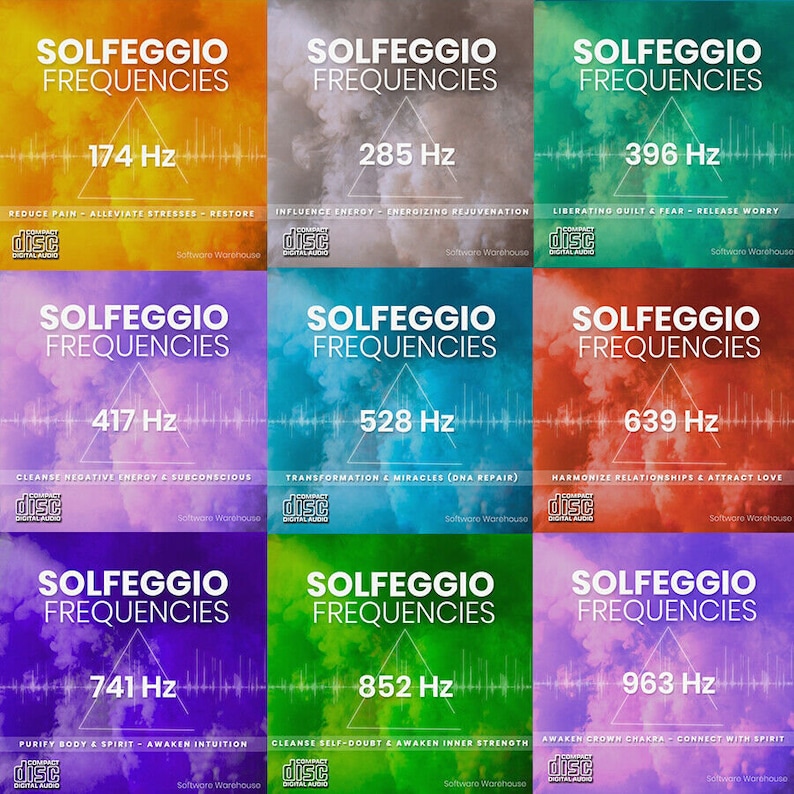 Solfeggio Healing Frequencies - All Nine Audio Discs - Complete CD Set ...