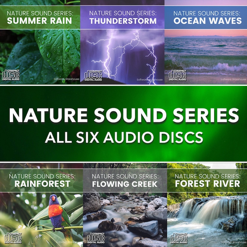 Nature Sound Series - Six Audio Cds - Summer Rain - Thunder - Ocean ...