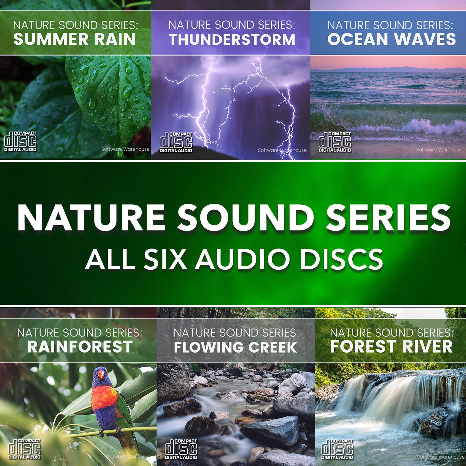 Nature Sound Series - Six Audio Cds - Summer Rain - Thunder - Ocean ...