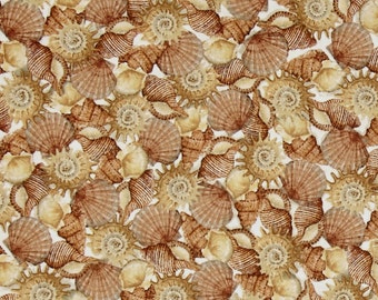 Sea shells fabric | Etsy
