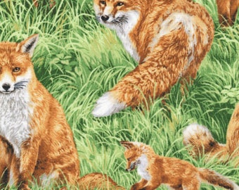 Fox fabric | Etsy