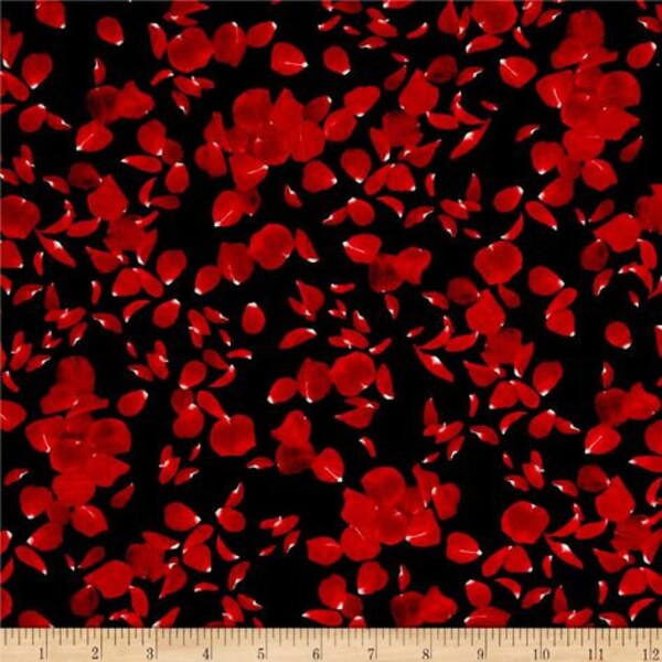 Red Rose Fabric - Etsy