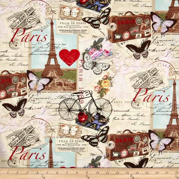 Paris Fabric - Etsy