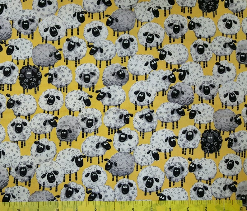 Susybee Fabric Sheep Fabric : Lewe the ewe Sheep all over | Etsy