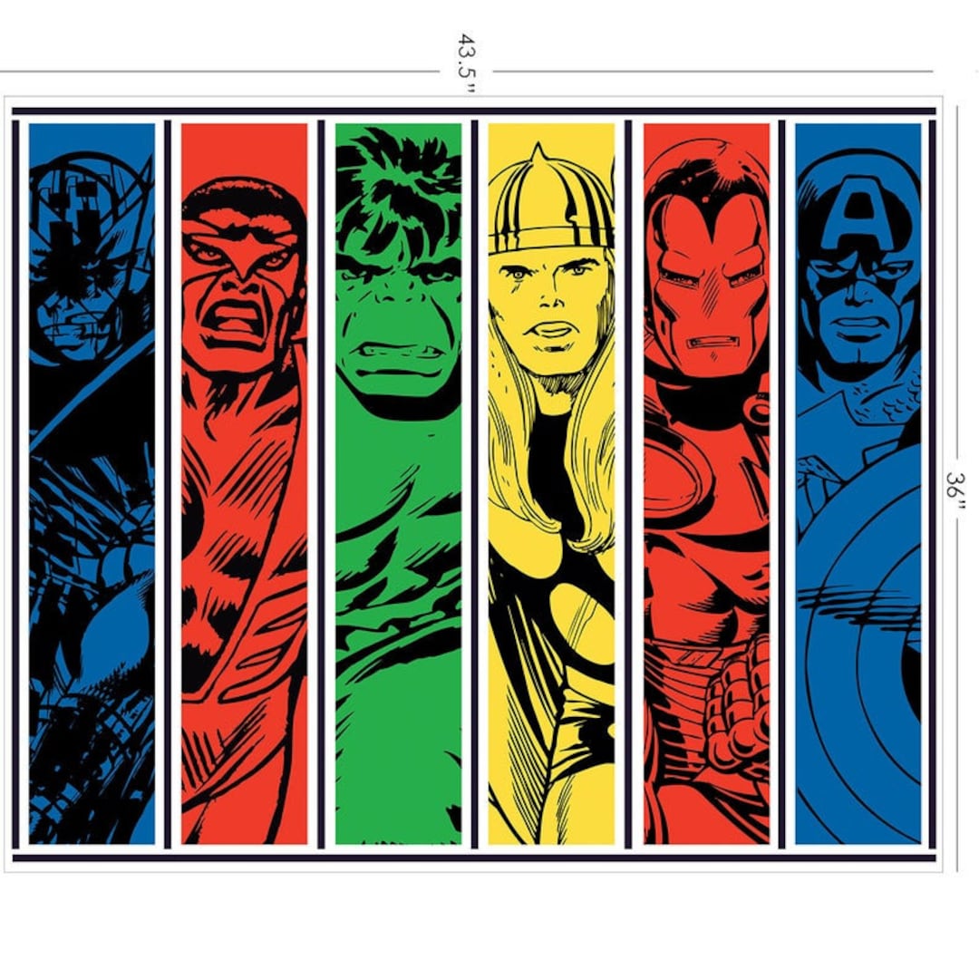 Marvel Fabric Avengers Fabric: Marvel Retro Collection - Etsy
