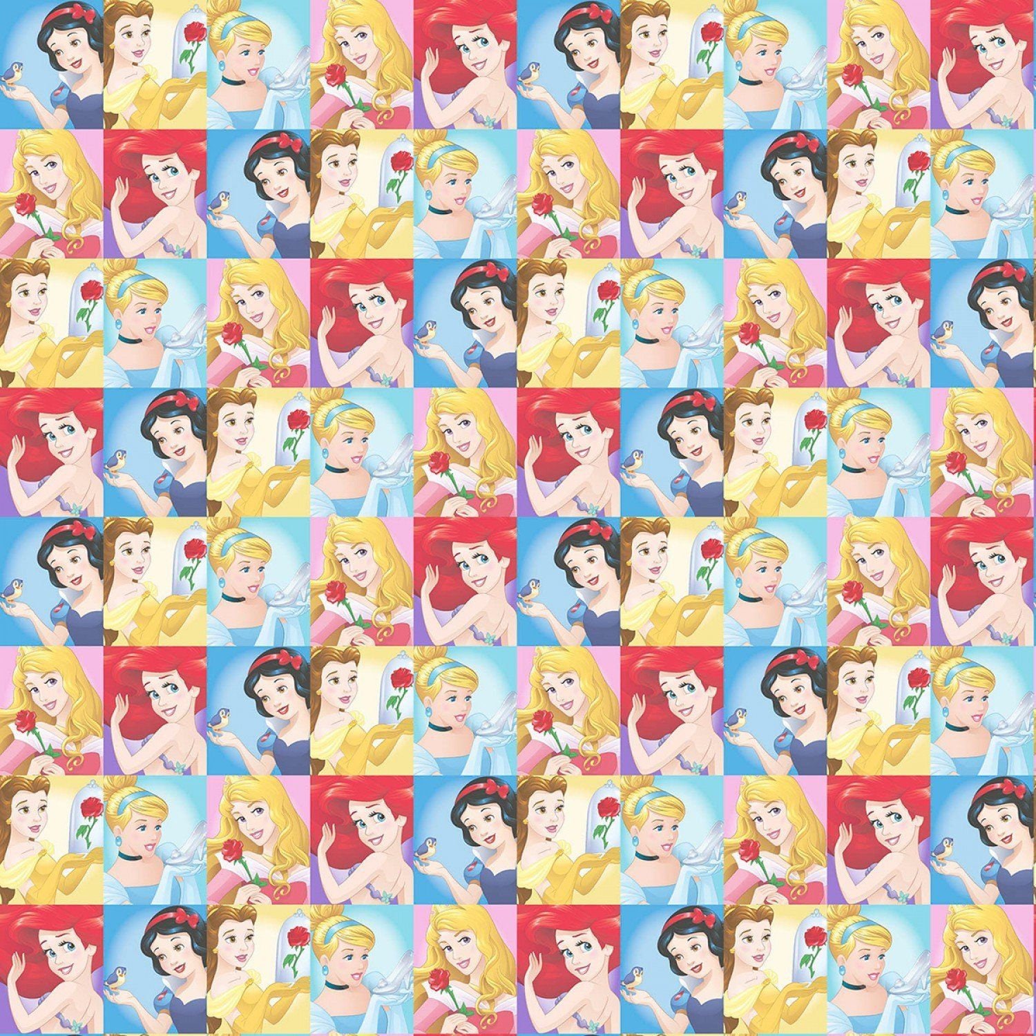 Fabric Craft Supplies & Tools Materials Belle and more Disney princess ...