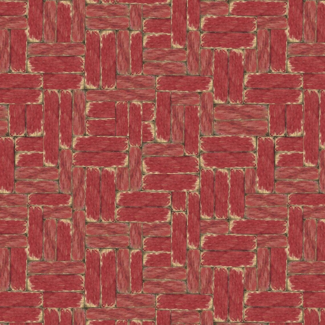 Red Wood Fabric: Country Flock Wood Block 100% Cotton Fabric - Etsy