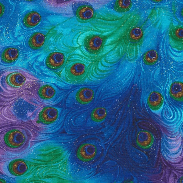 Peacock Fabric - Etsy