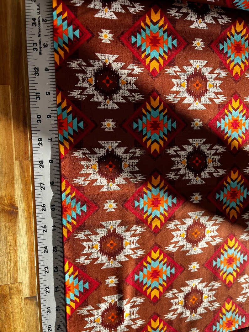 David Textiles Native American Themed Native Horizon Brown Etsy