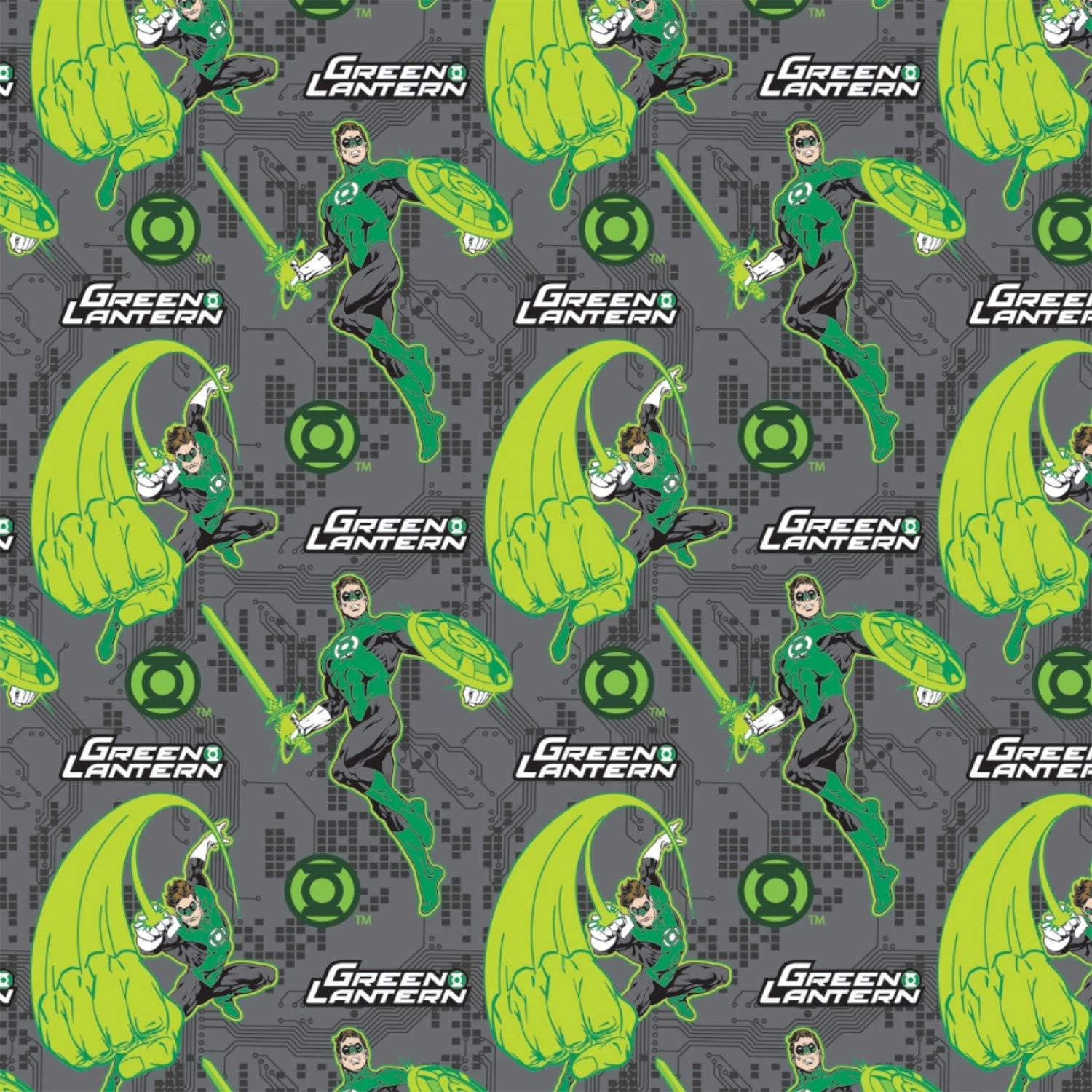 DC Comics Fabric DC Superhero Fabric Green Lantern Fabric: | Etsy