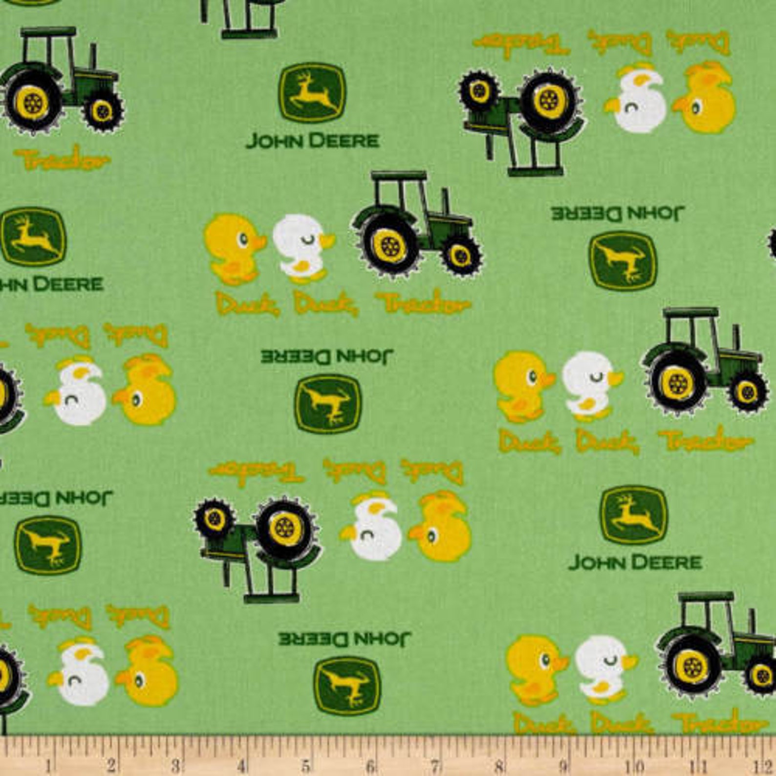 John Deere Fabric Cartoon Fabric: John Deere Nursery Duck - Etsy