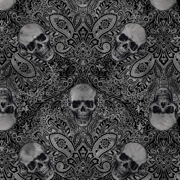 Skull Fabric - Etsy