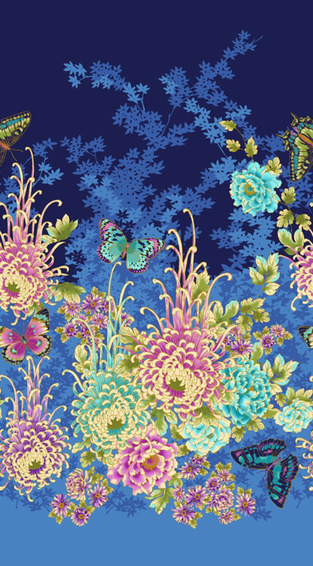Floral Fabric Panel: Paintbrush Studio Flights of Fancy - Etsy