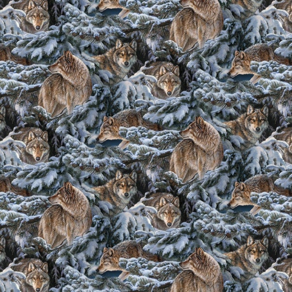 Wolf Fabric - Etsy