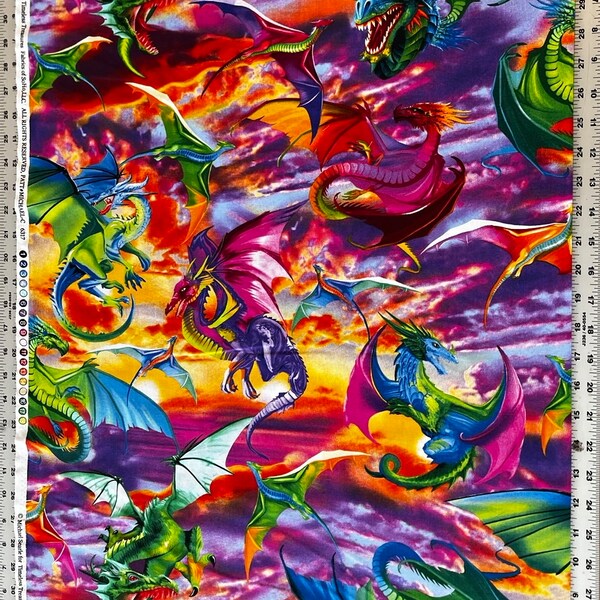 Dragon Fabric - Etsy