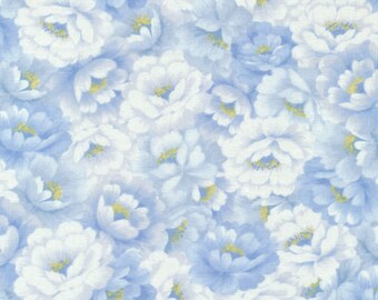 Light Blue Floral Fabric - Etsy
