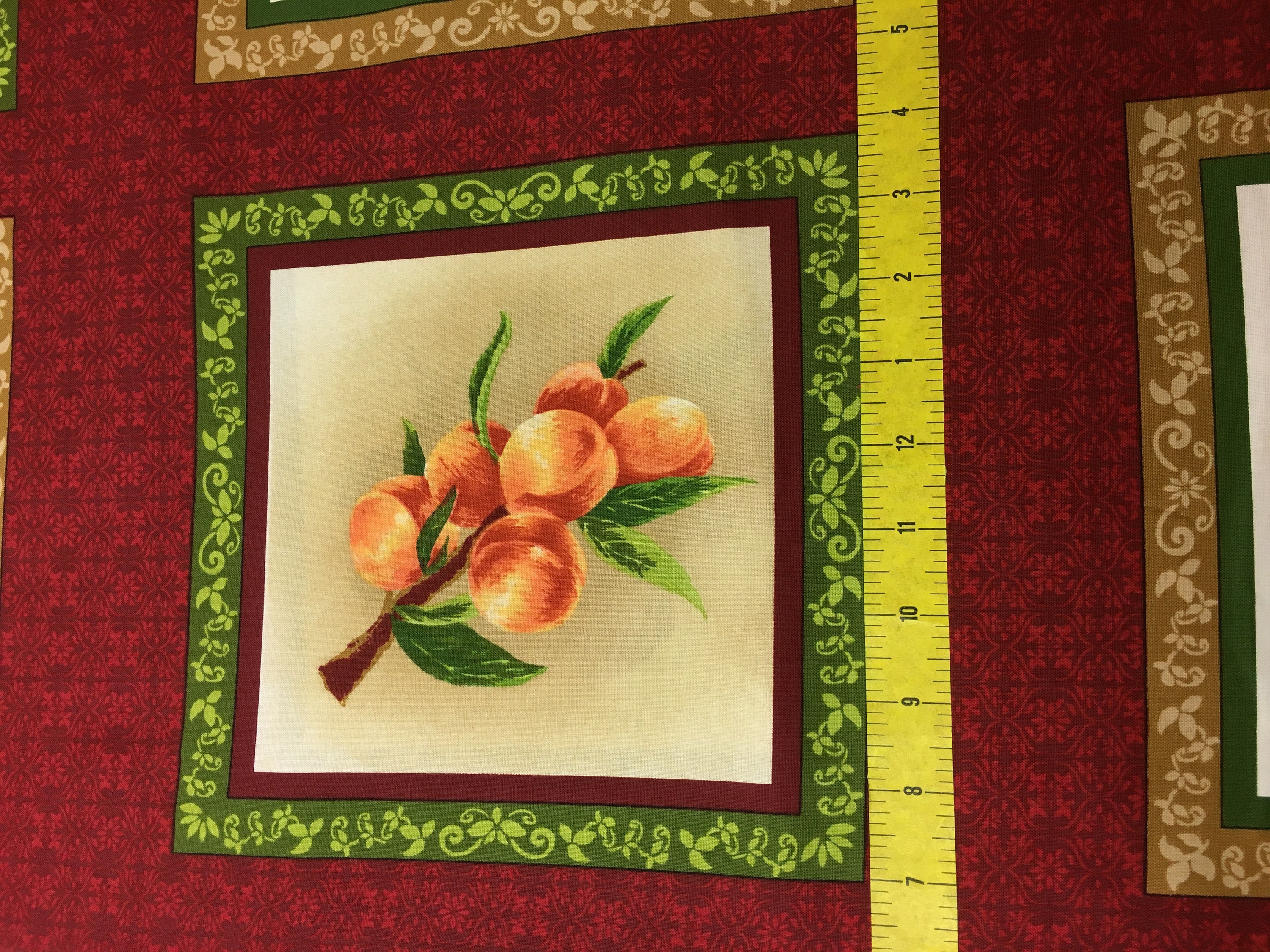 Fruit Fabric: Fabri-Quilt Fresh Harvest Fruits Blocks Panel | Etsy