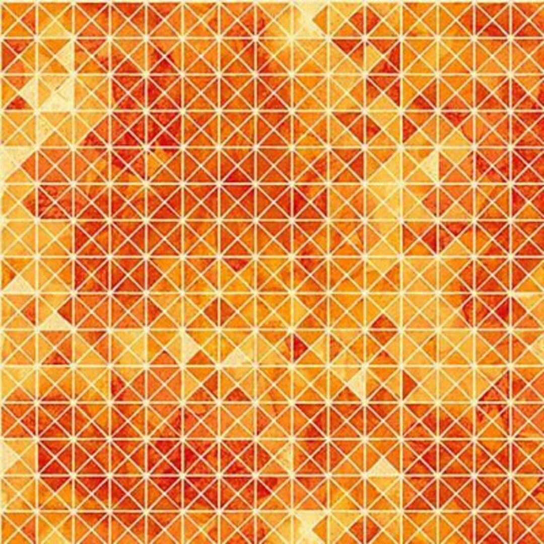 Geomtric Fabric: Soiree Diamond Geometric Orange Quilting - Etsy