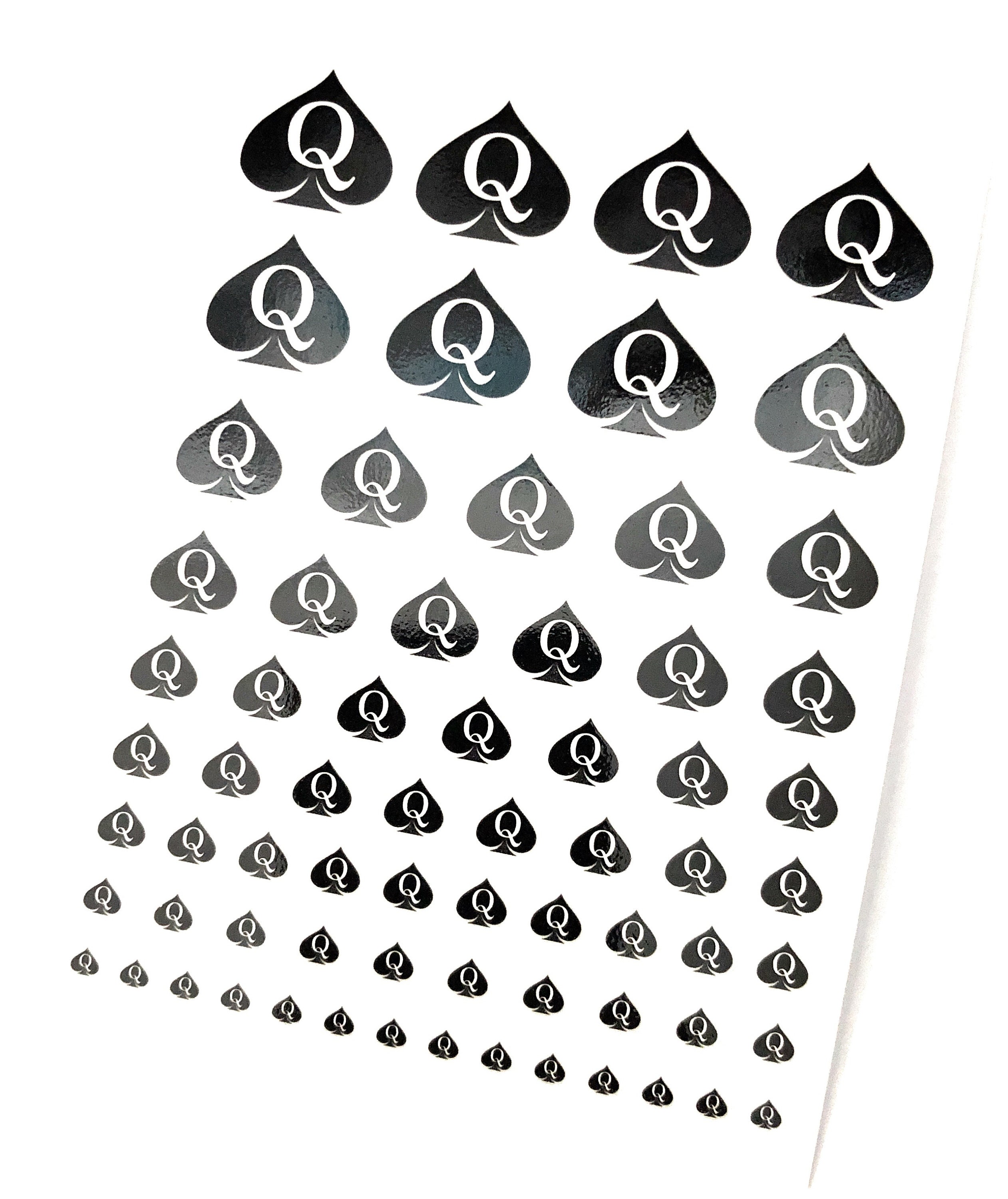 QOS BRANDED - 68pcs Queen of Spades 3D Nail Sticker Hotwife Vixen Sissy ...