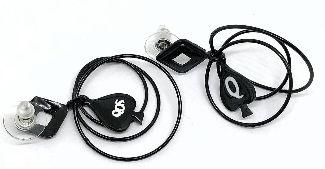 QOS Queen of Spades Branded Multi Hoop Earrings With Hotwife Vixen ...