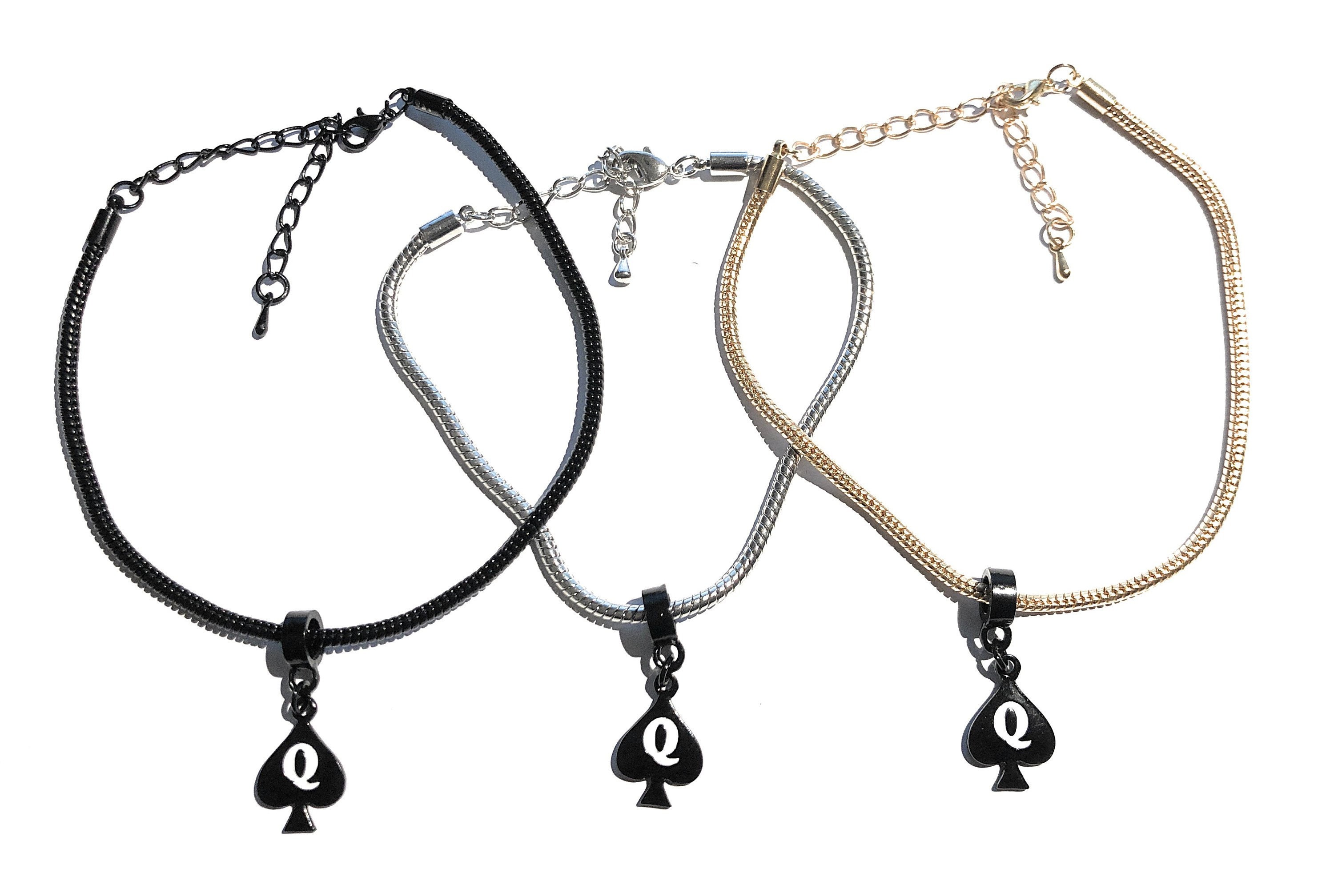 Black QOS Queen of Spades Anklet or Necklace Cuckold BBC - Etsy