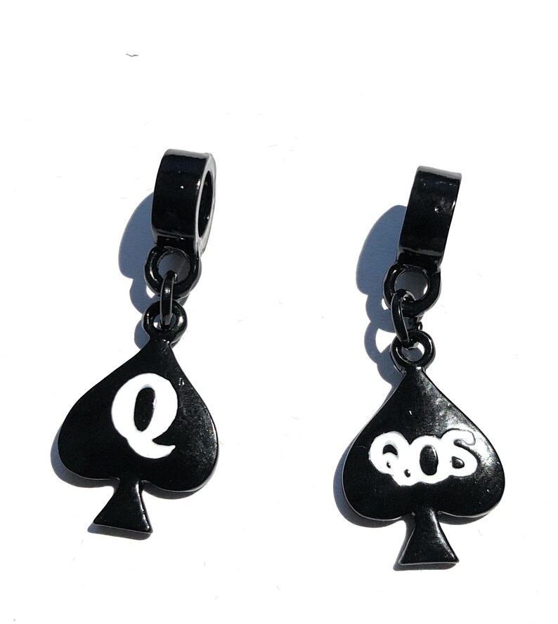 Black QOS Queen of Spades Anklet or Necklace Cuckold BBC - Etsy