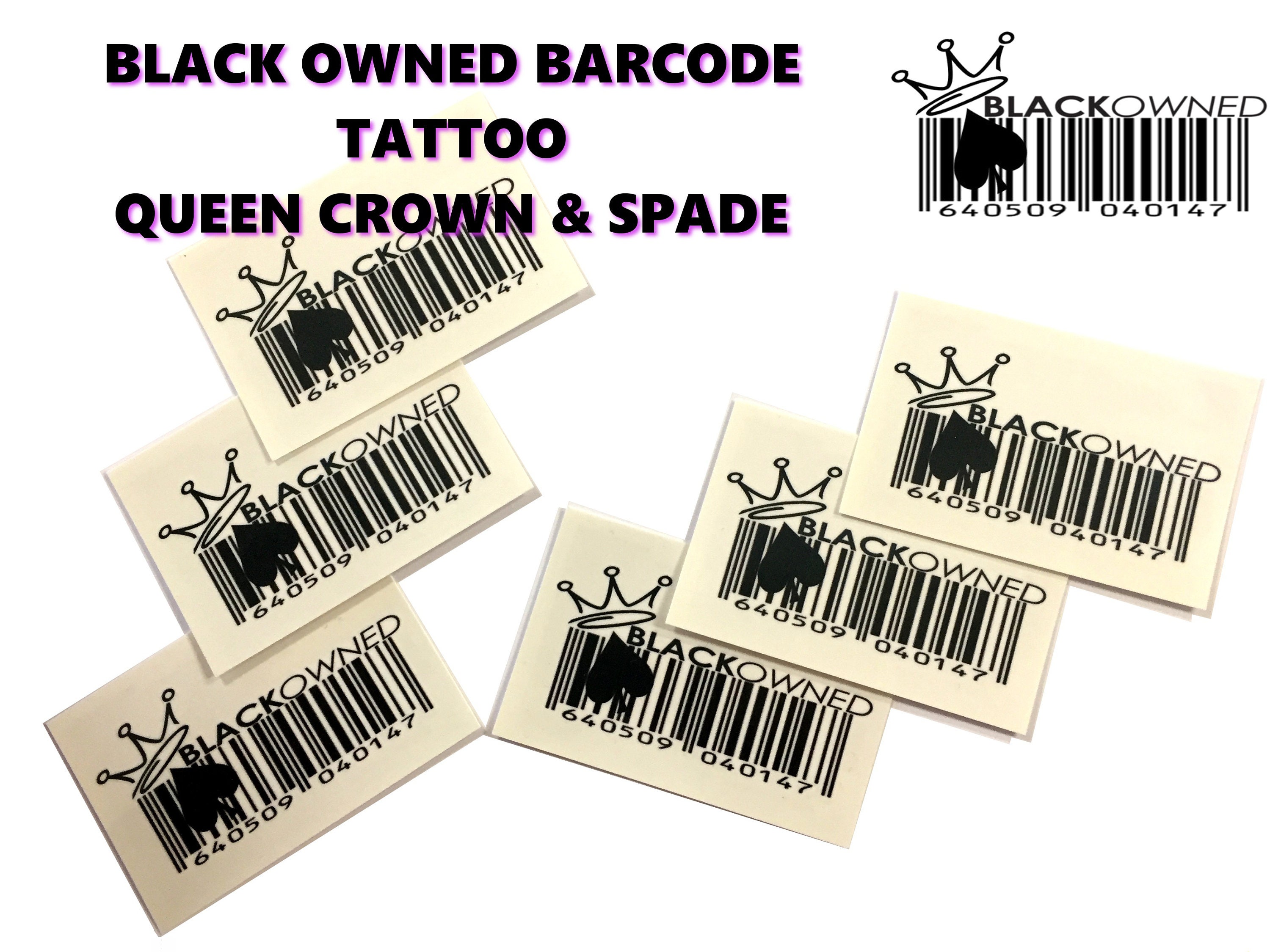3x2 Inches BLACK OWNED Temporary Tattoo Fetish BBC Hotwife Cuckold Slut ...