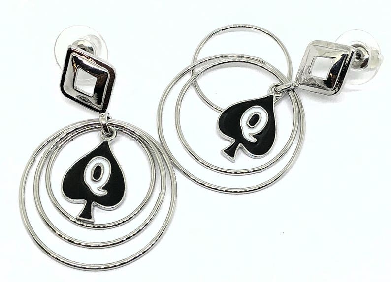 QOS Queen of Spades Branded Multi Hoop Earrings With Hotwife - Etsy