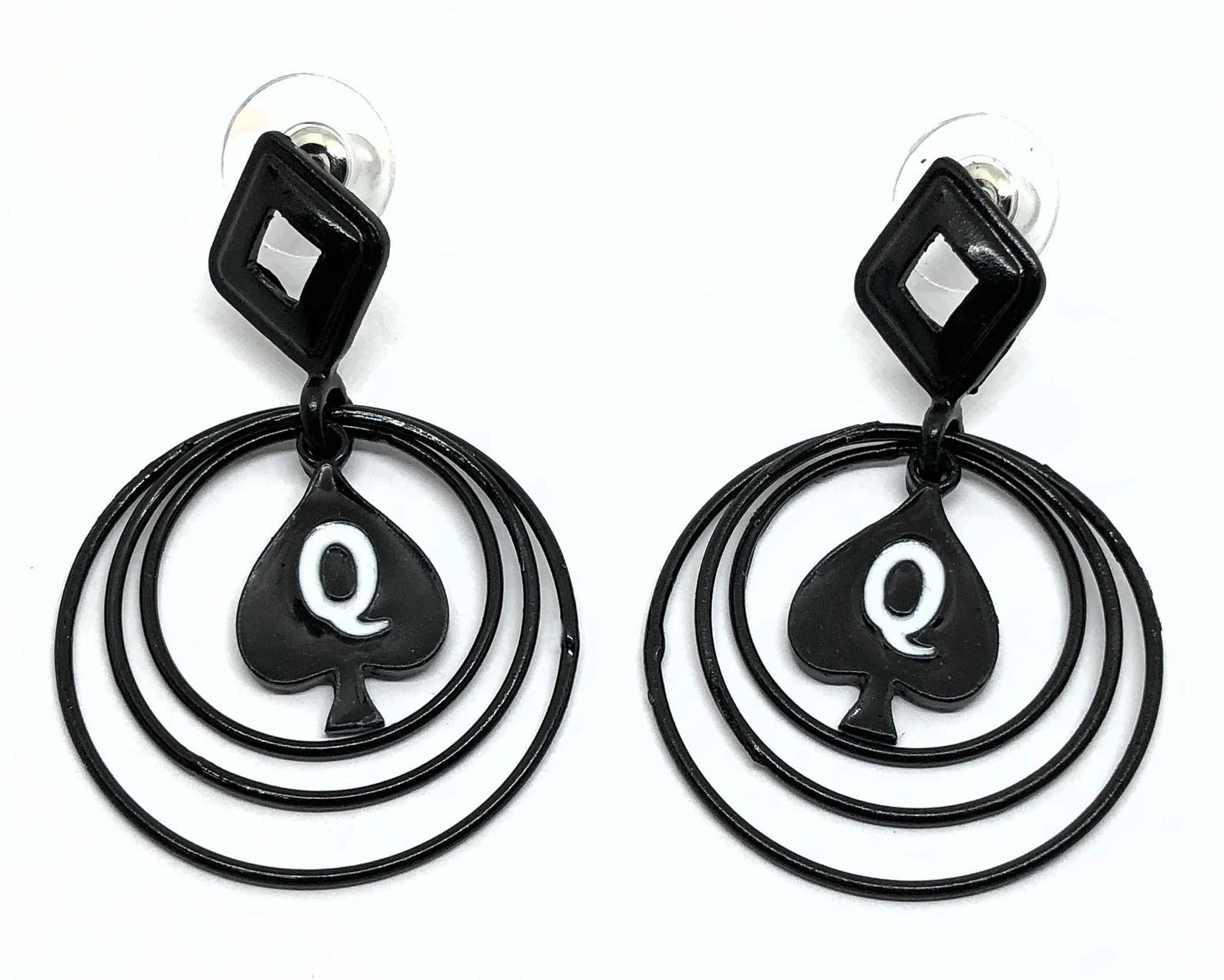 QOS Queen of Spades Branded Multi Hoop Earrings With Hotwife - Etsy