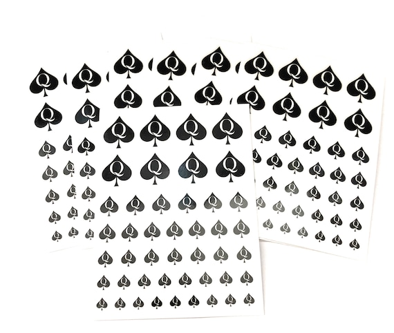 QOS SLIM 45pcs Queen of Spades 3D Nail Sticker Hotwife Vixen - Etsy