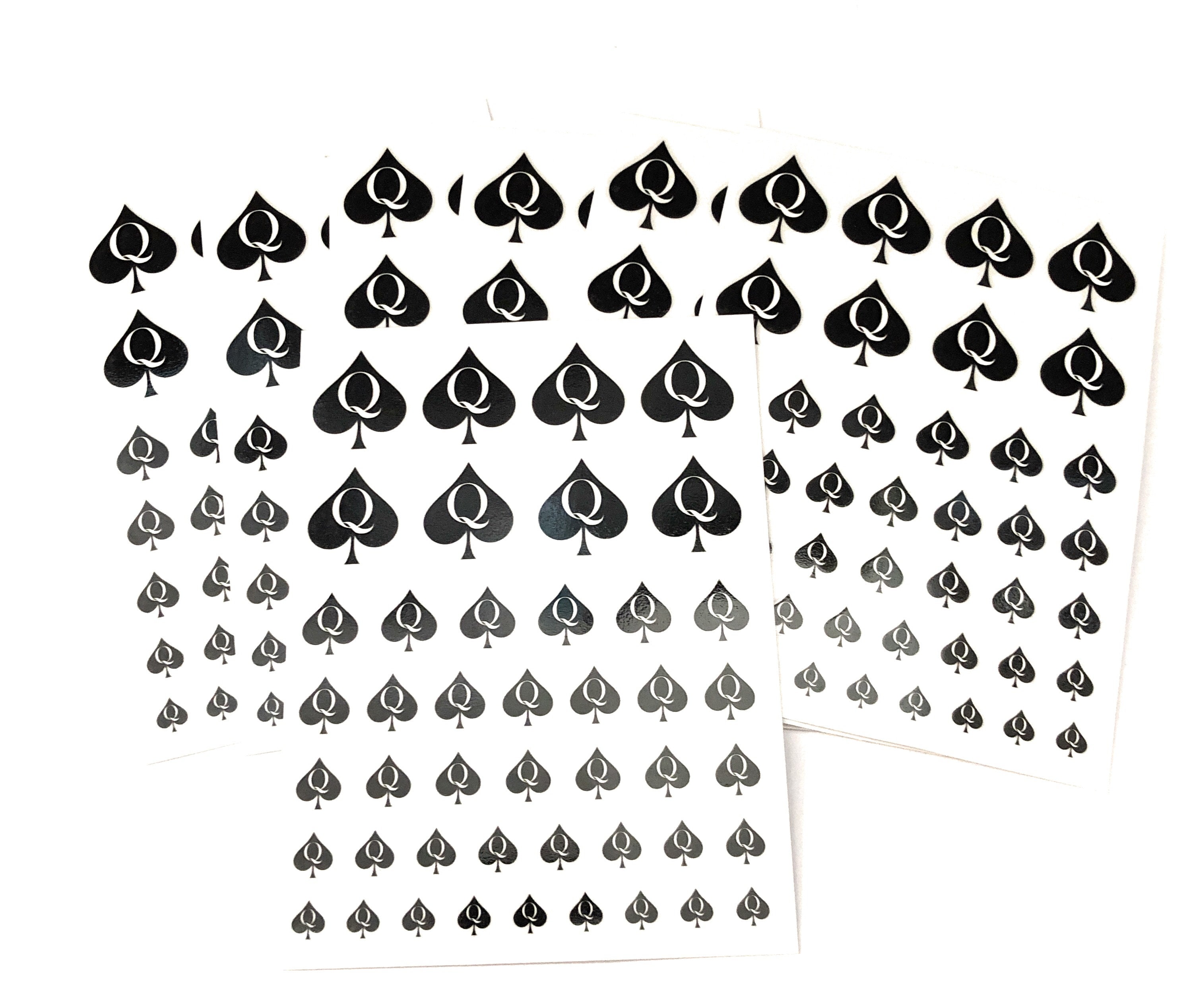 QOS SLIM - 45pcs Queen of Spades 3D Nail Sticker Hotwife Vixen Sissy ...
