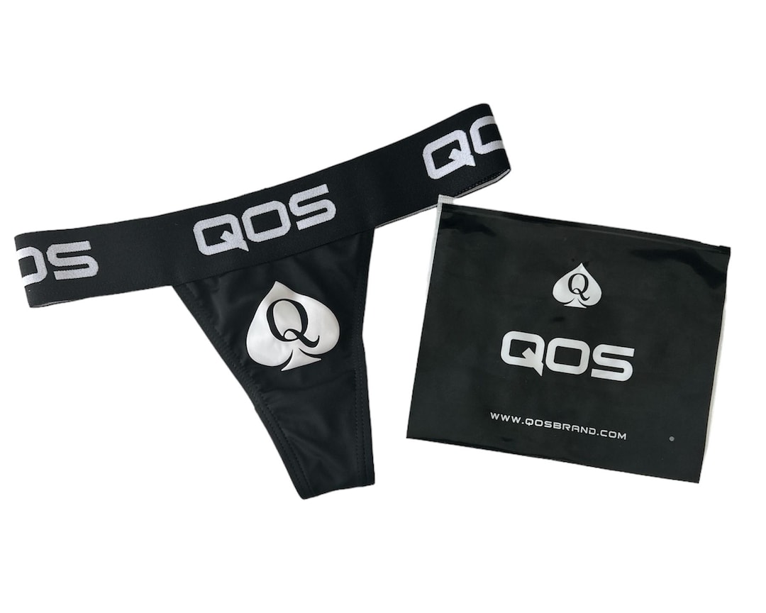 Black Iconic QOS Brand Thong - Queen of Spades - Etsy