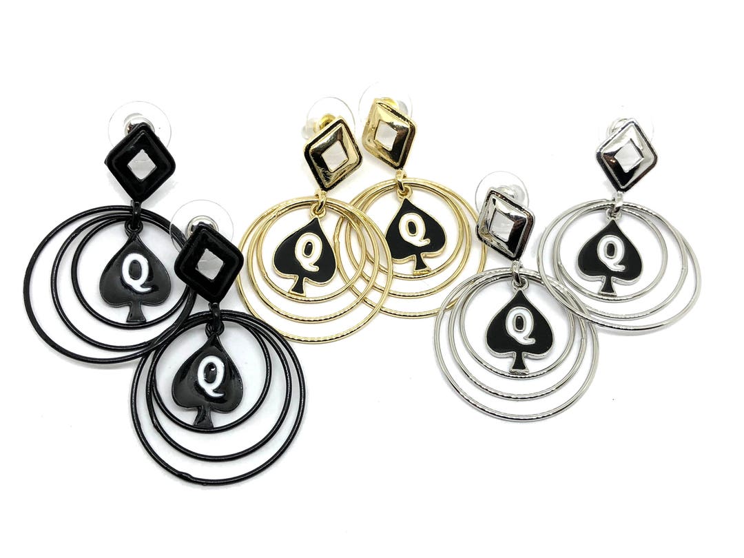QOS Queen of Spades Branded Multi Hoop Earrings With Hotwife Vixen ...