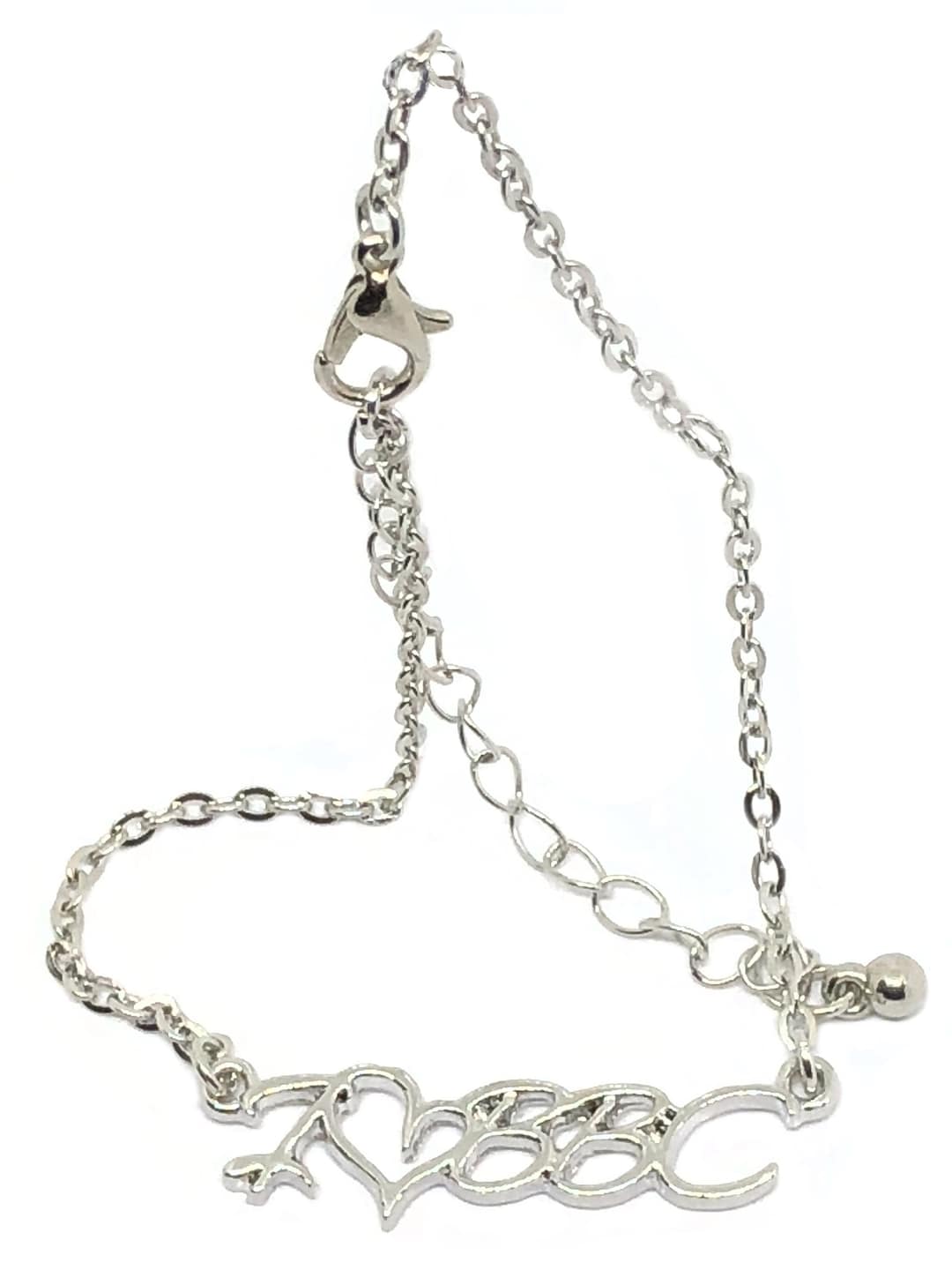 I Love (heart) BBC Silver Anklet - Etsy