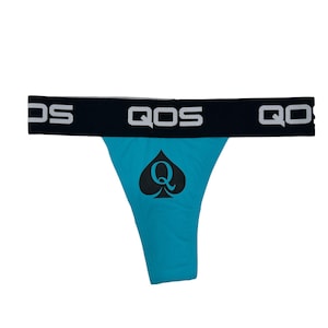 Turquoise Iconic QOS Brand Thong - Queen of Spades - Etsy