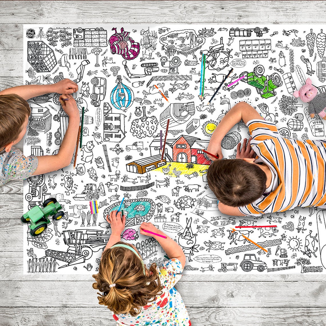 Extra Large Giant Children's Kids Colour in Art & Craft Colouring ...