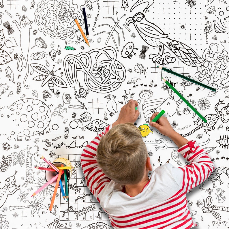 Color-in Tablecloth – Puzzle-time (paper, Size 1270 X 952 Mm) - Etsy UK