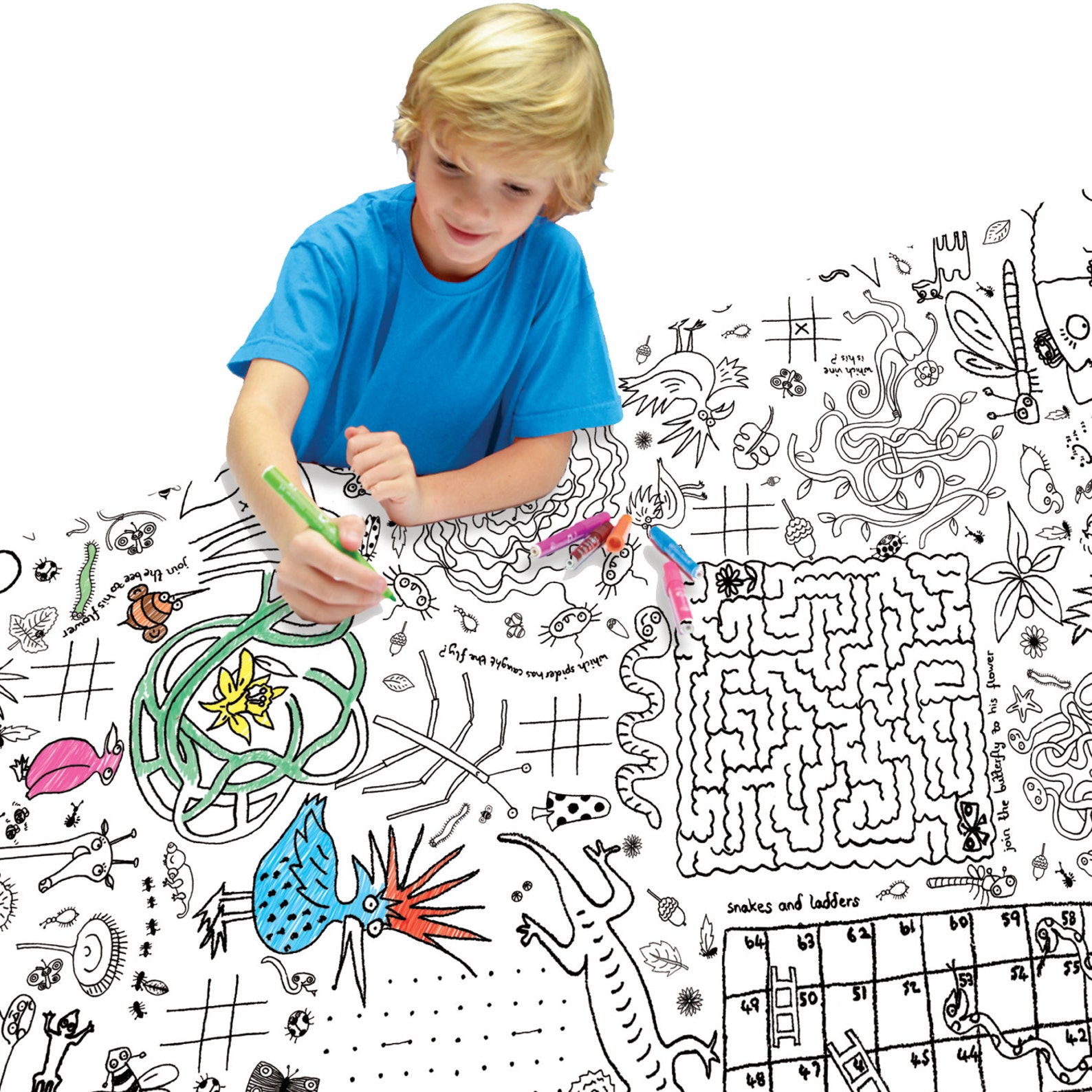 Giant Colouring in Sheet – Puzzle-time (paper, Size 1270 X 952 Mm) by ...