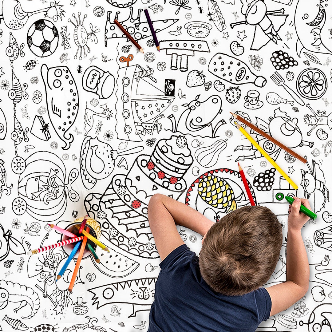 Extra Large Giant Children's Kids Colour in Art & Craft Colouring ...