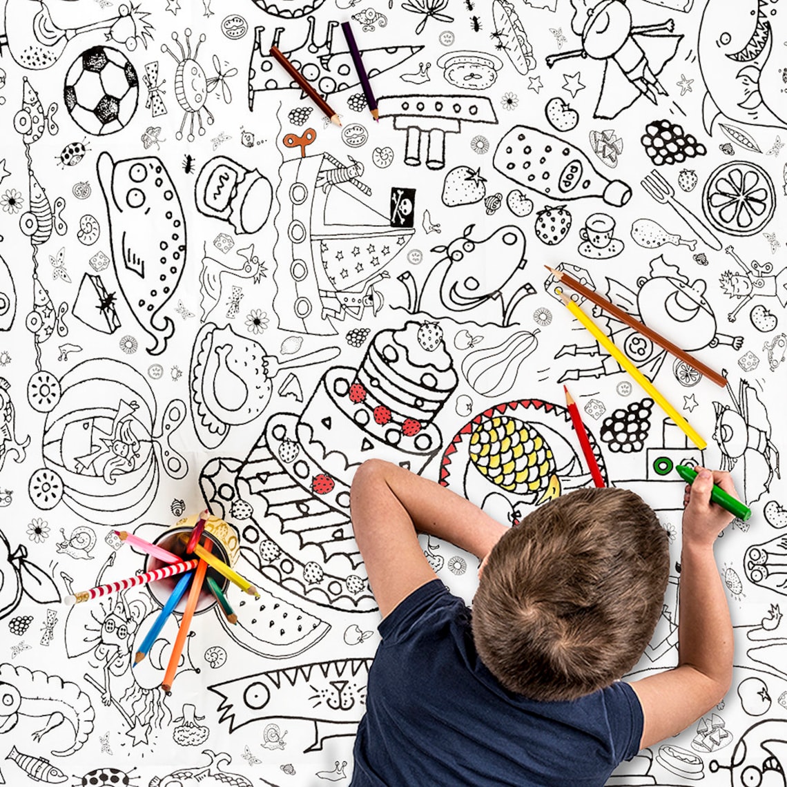 Extra Large Giant Children's Kids Colour in Art & Craft - Etsy