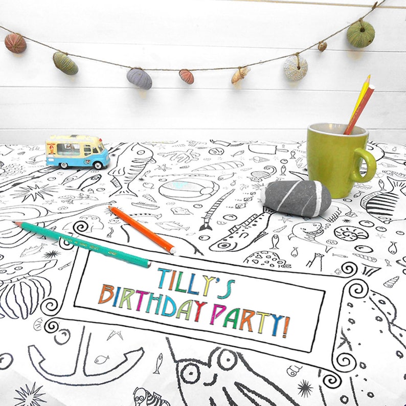 Personalised Extra Large Giant Children's Kids Colour in Art & Craft ...