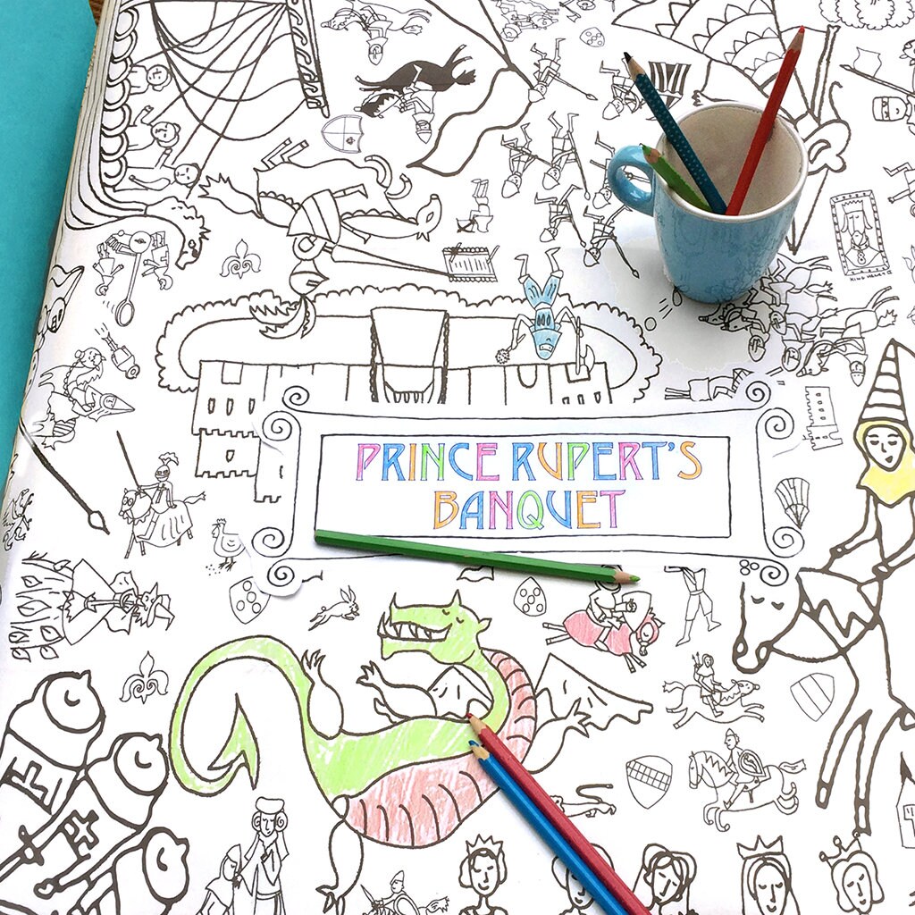 Personalised Extra Large Giant Children's Kids Colour in Art & Craft ...