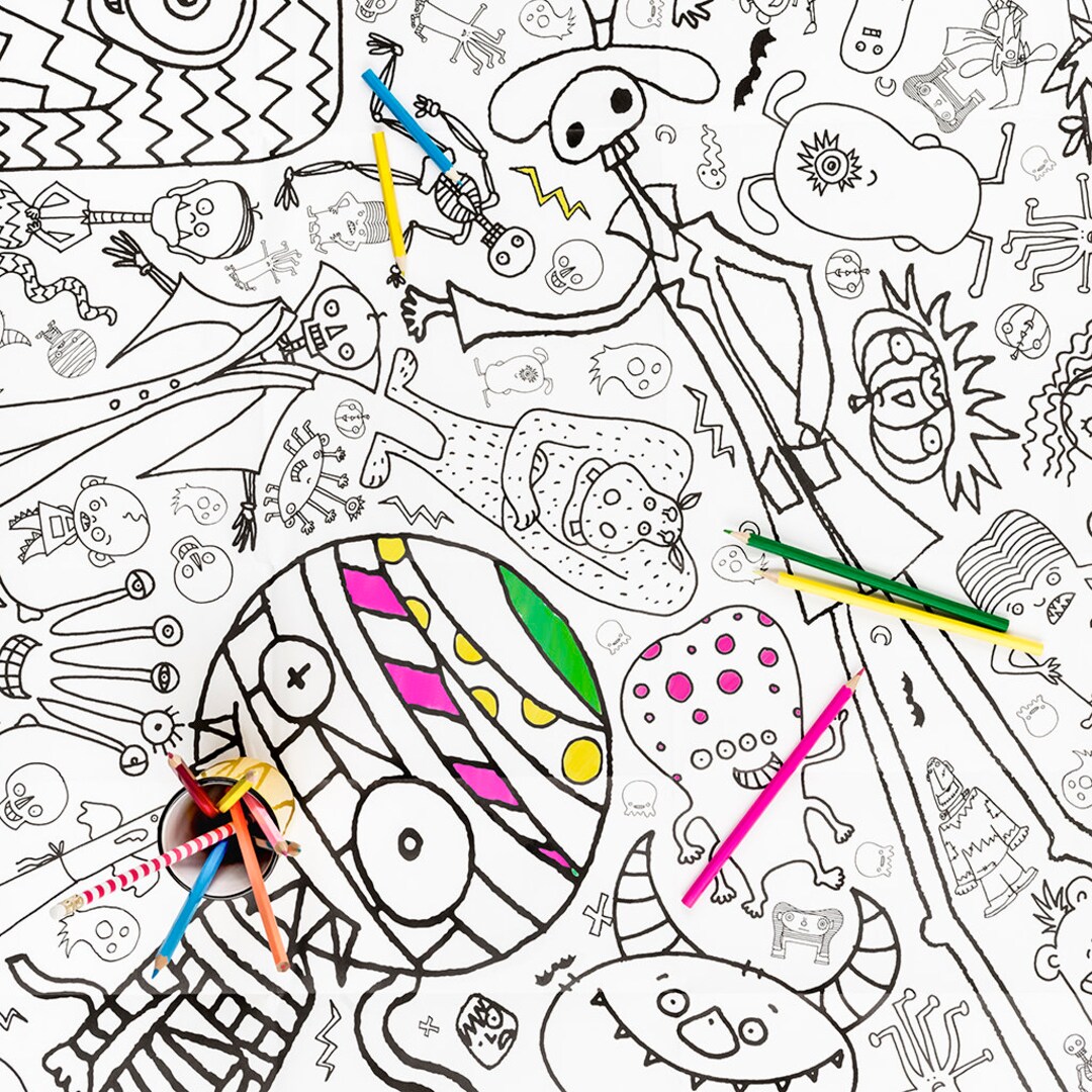 Extra Large Halloween Giant Children's Kids Colour in Art & Craft ...