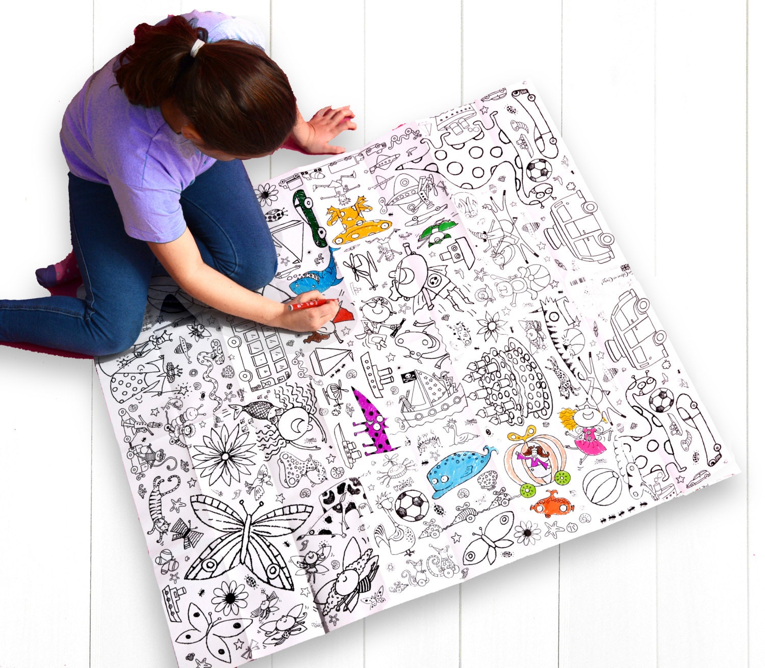 Extra Large Giant Children's Kids Colour in Art & Craft Colouring ...